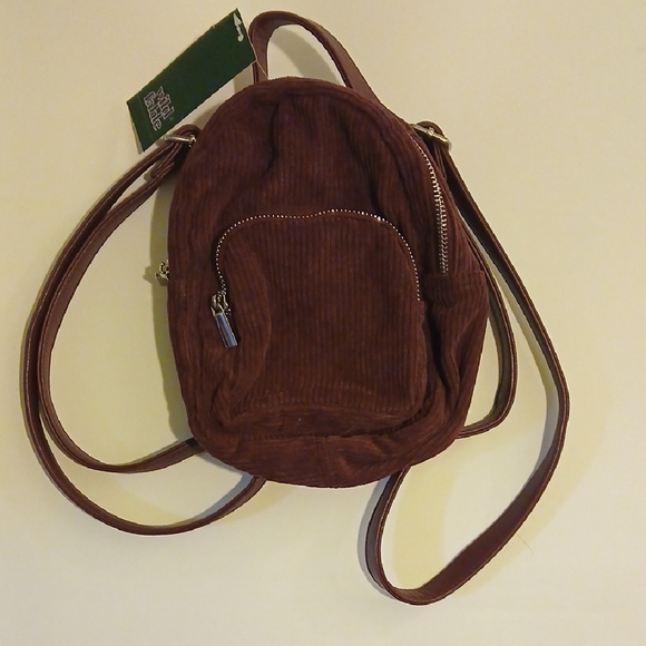 wild fable | Bags | Wild Fable Burgundu Corduroy Backpack With Leather ...